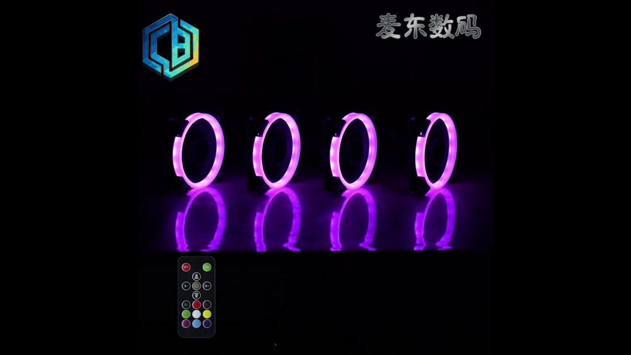 Cool Moon Neon RGB Ring Fan - YouTube