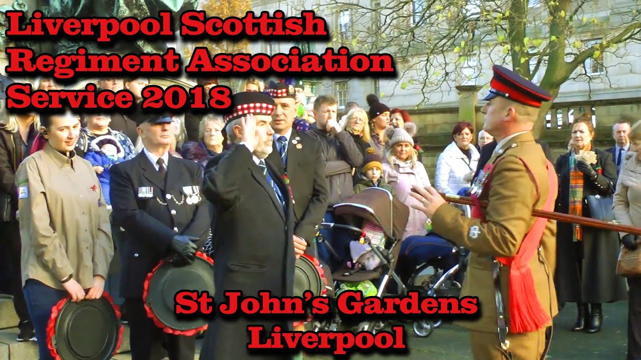 Liverpool Scottish Regimental Association Service, St Johns Gardens ...