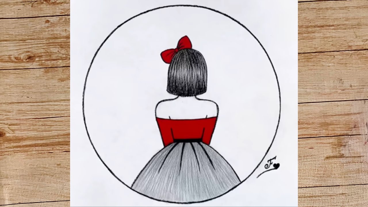 Very Easy Girl Drawing || Girl Drawing Step By Step - YouTube