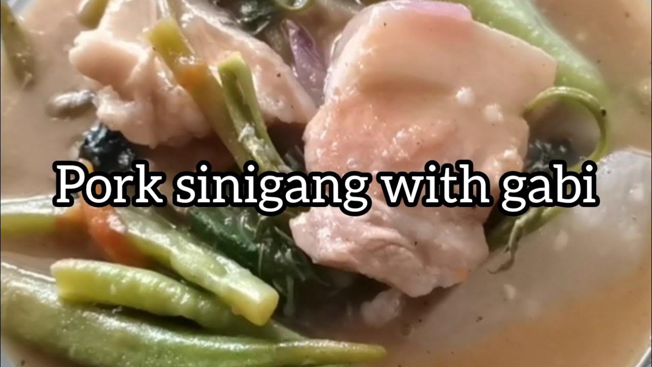 Sinigang na baboy with gabi || The best pork sinigang || pork recipe || By carol || Carol ...