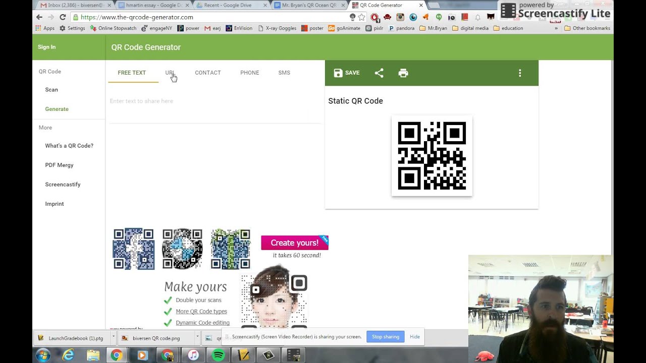 QR Code Screen Cast - YouTube