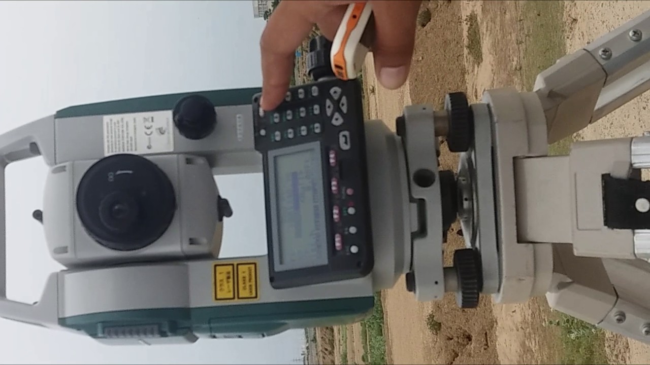 Setting up Total station Resection - YouTube