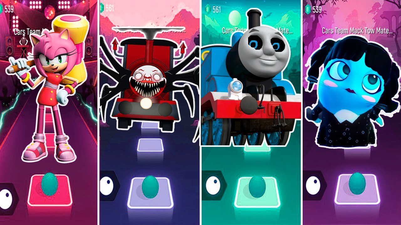 SONIC AMY ROSE 🟣 CHOO CHOO 🟣 THOMAS EXE 🟣 WEDNESDAY MOONIES | TILES HOP ...