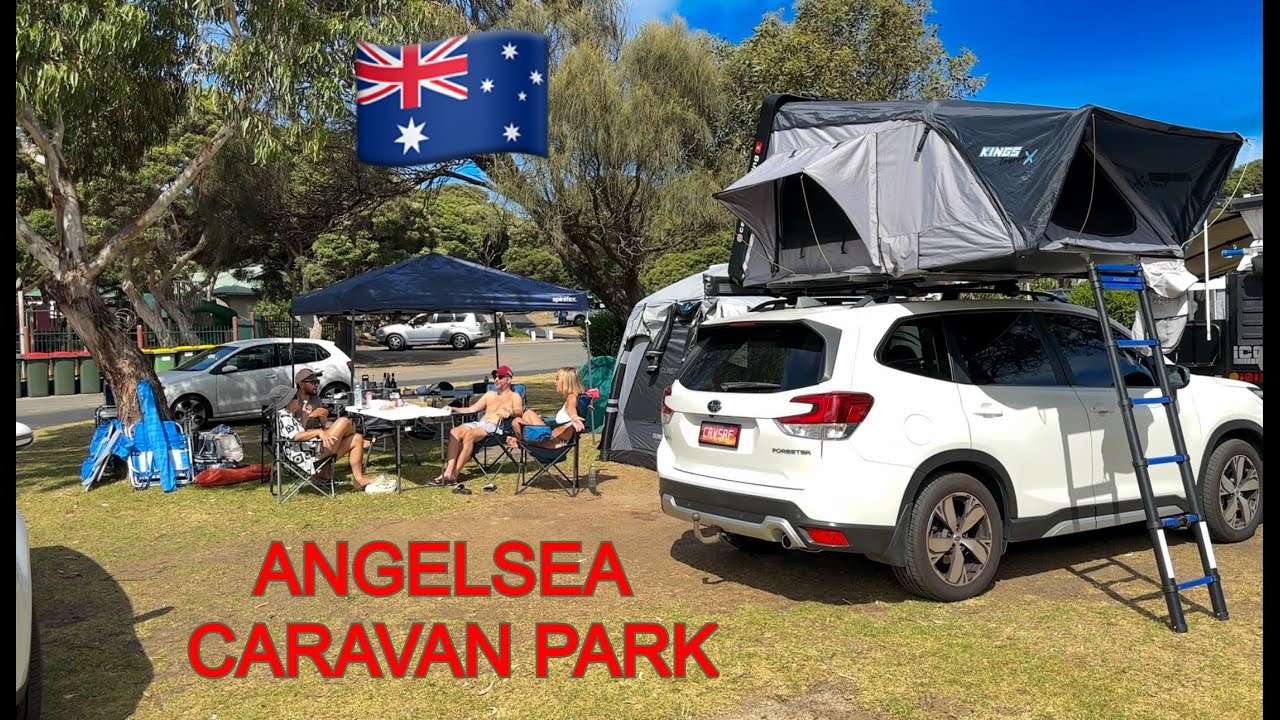 ANGLESEA CARAVAN PARK & GREAT OCEAN ROADS & ROOFTOP TENT - YouTube