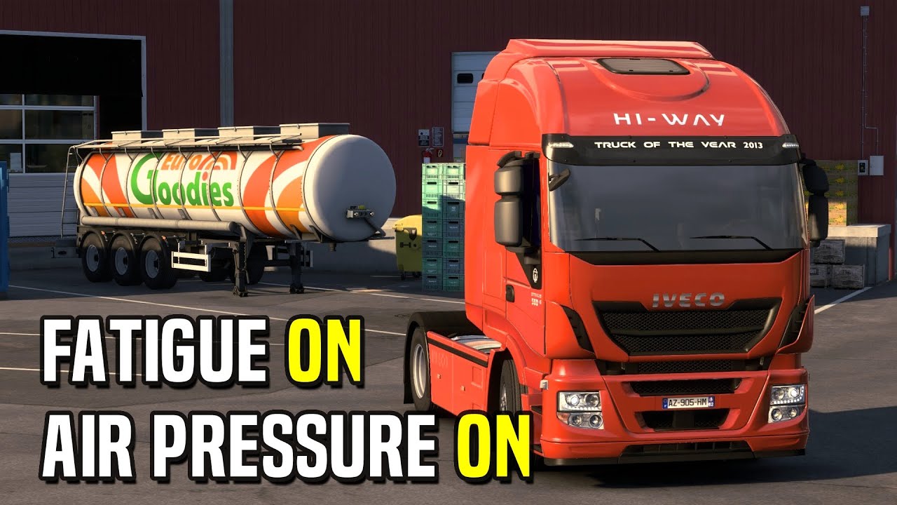 Antar Susu Dengan Tantangan Fatigue Dan Air Pressure Simulation | ETS2 ...