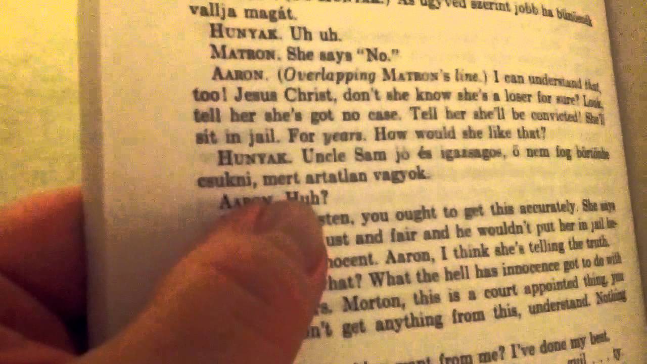 Hunyak's dialog in CHICAGO the Musical - part 2 - YouTube