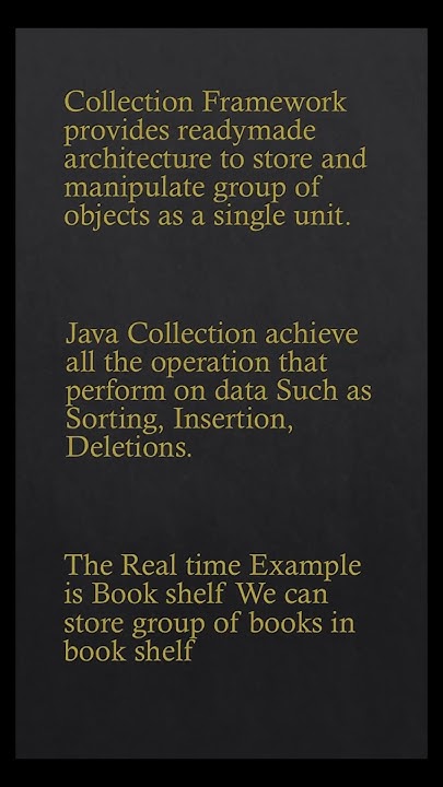 Collection Framework in Java | Goldy IT HUB | Nisha Soni #shorts #java #trendingshorts - YouTube