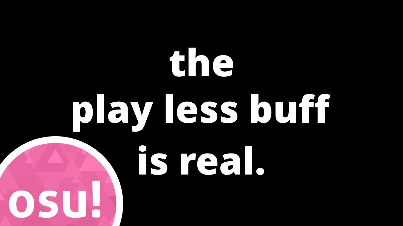 playing less in osu! - YouTube