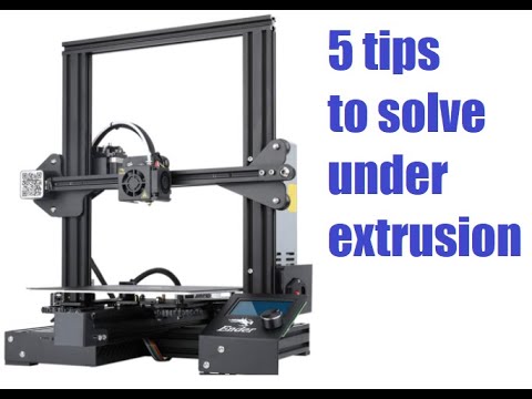 Five tips on how to solve under extrusion for the ender 3 , 3d printer (FINALLY SOLVED!) - YouTube