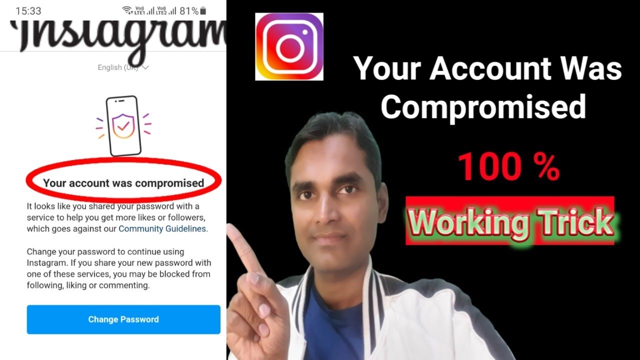 Your Account Was Compromised || Instagram Account Compromised Problem ...