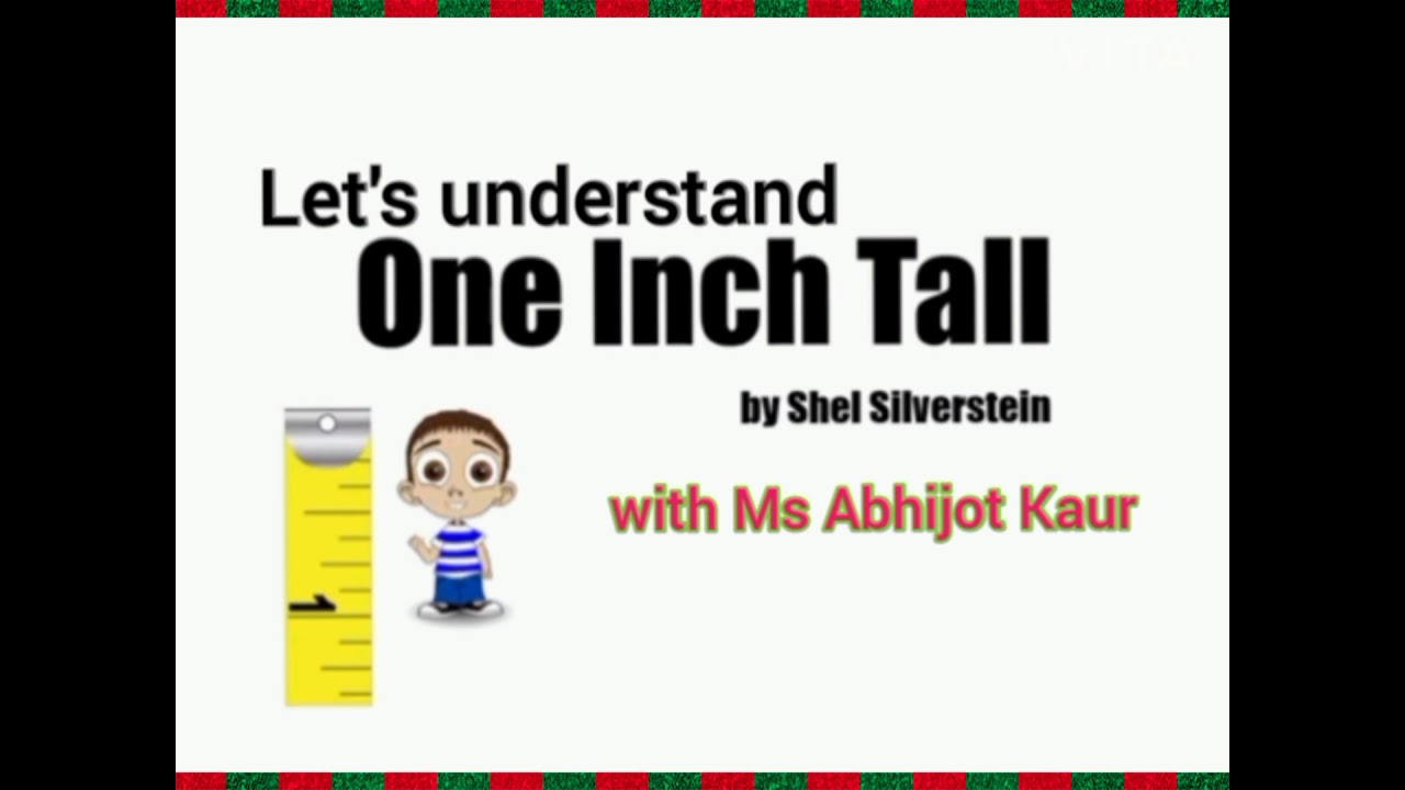 Class 5 ENGLISH Poem-One Inch tall ( Explanation). - YouTube