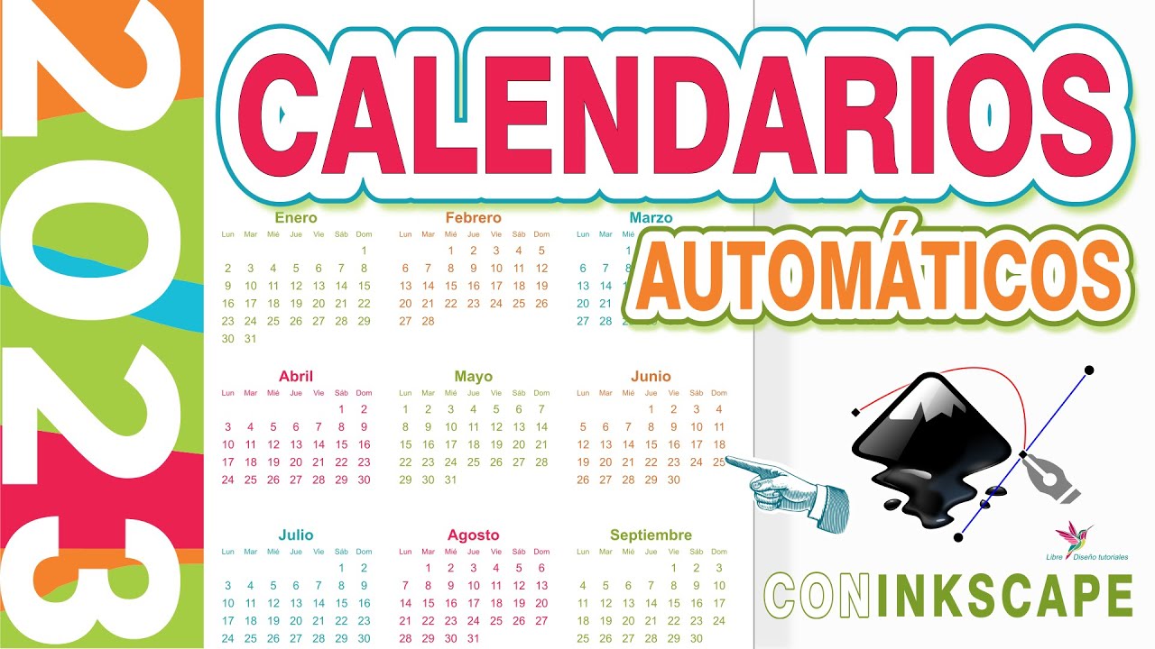 📆 Crear Calendarios automáticos con Inkscape | 2023 - YouTube
