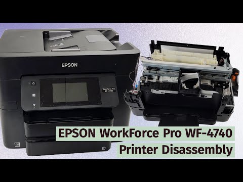 Taking Apart EPSON WF-4740 Printer to Repair or For Parts - YouTube
