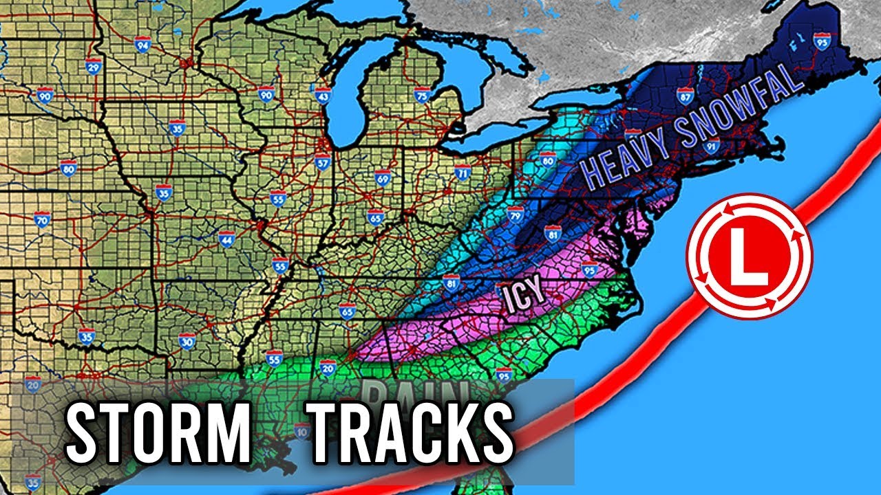 Winter Storm Tracks this Winter - YouTube