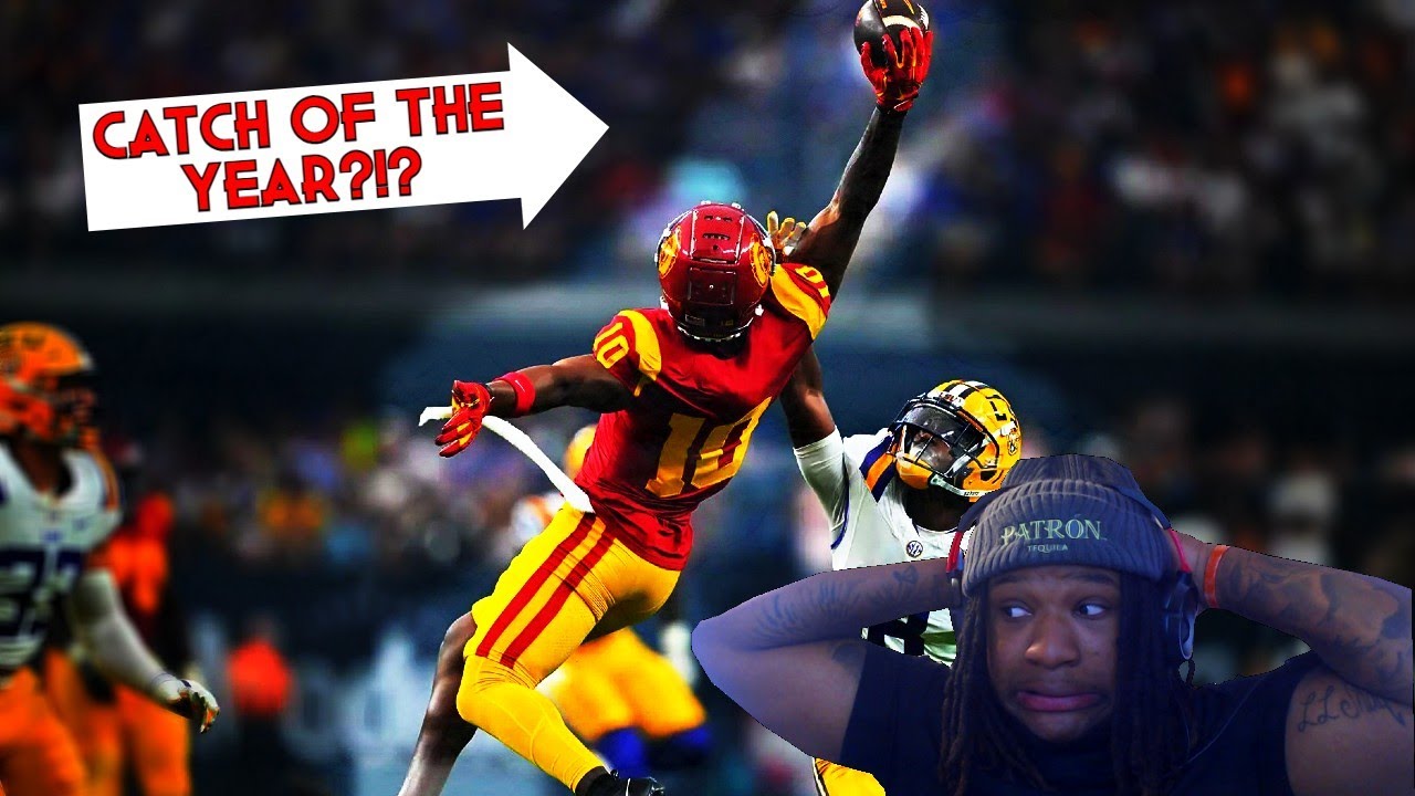 LSU vs USC REACTION ! | CATCH OF THE YEAR ?!? GIMME HEAD TOP ! - YouTube