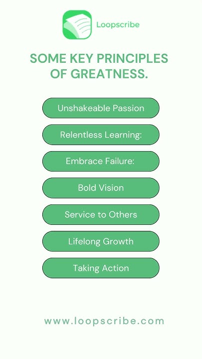 Some Key Principles To Greatness - YouTube