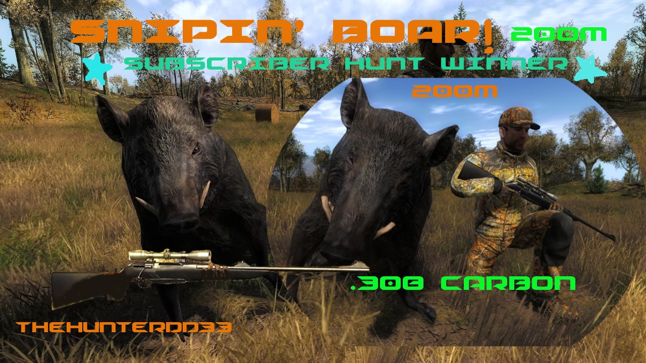 Snipin' Boar & SUBSCRIBER Hunt Winner!! THEHUNTER 2017 - YouTube