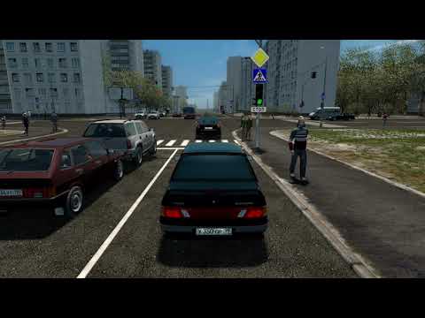 vaz 2115 city car driving
