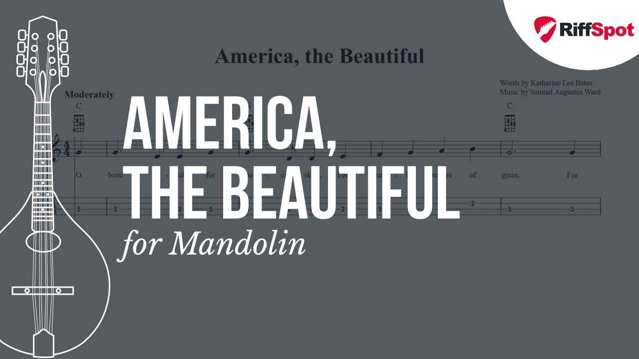 America, the Beautiful Mandolin Tab - YouTube