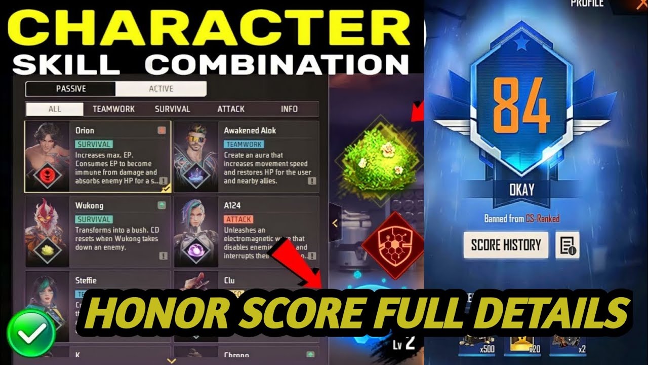 FF Rank push hp character combination _ff BR RANK push full hp ...