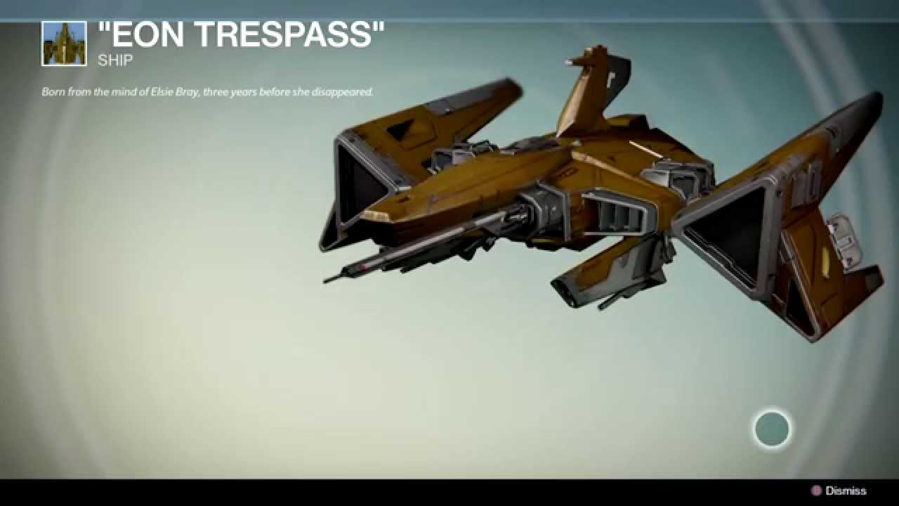 Destiny Eon Trespass New Ship From Bounty - YouTube