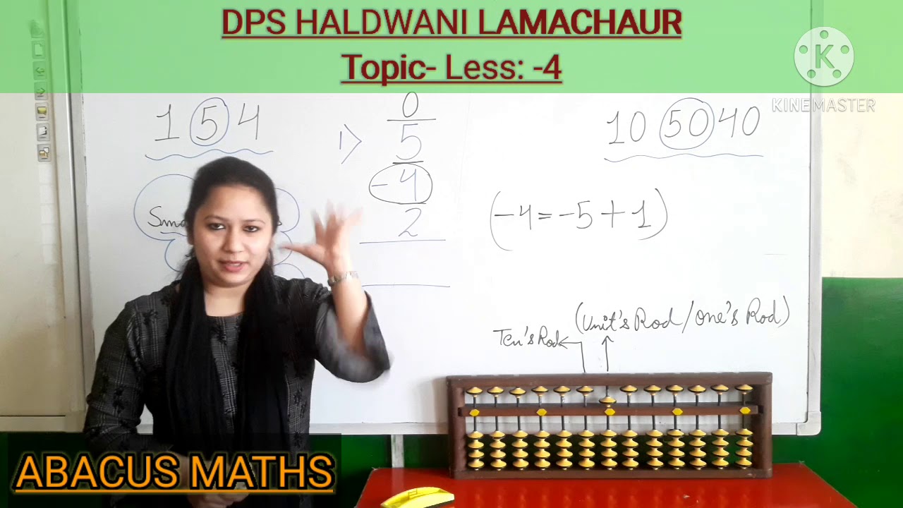 Class2nd#Abacus Classes#Small Friends Method(Less: -4) - YouTube