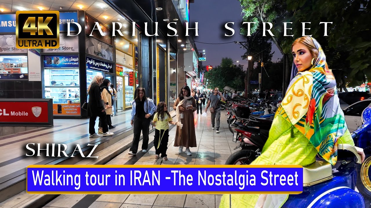 Shiraz 🇮🇷 Iran - Walking Tour 4K 60Fps Dariush Street / Technology ...