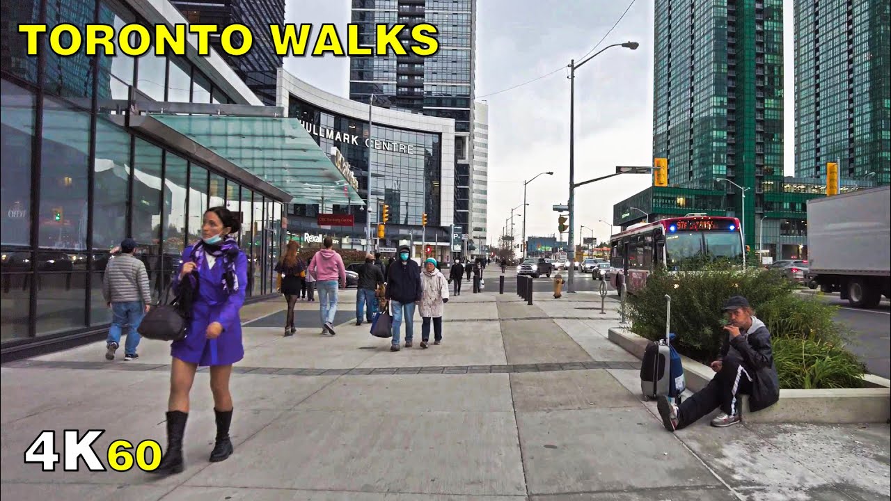 Toronto Sheppard Avenue Walk Along Line 4 on November 5, 2020 - YouTube