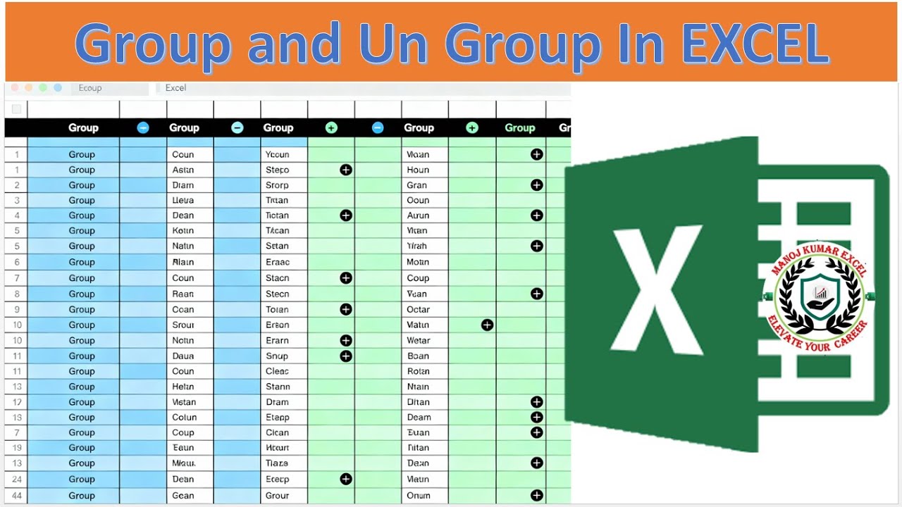 Excel Group & Ungroup Rows and Columns | Organize Data Easily with ...