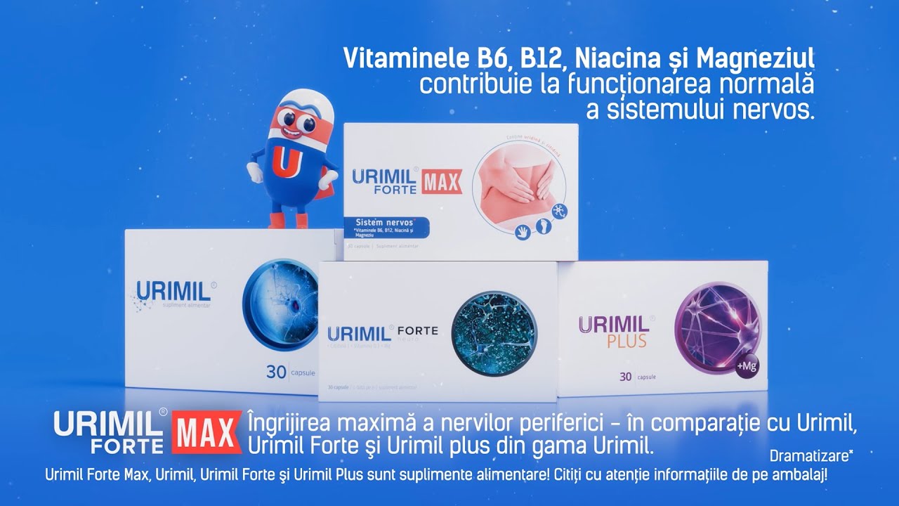 Urimil Forte Max - pentru sistemul nervos periferic - YouTube