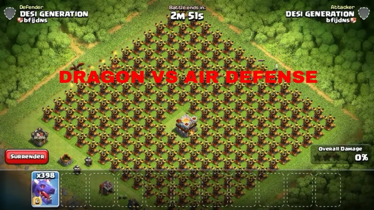 200 MAX LEVEL DRAGON VS 200 MAX LEVEL AIR DEFENSE | EPIC BATTLE| - YouTube