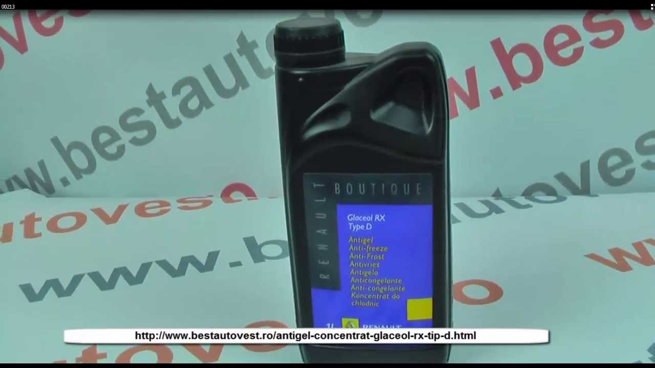 Antigel auto Dacia , Renault Glaceol Tip D , 7711428132 - YouTube