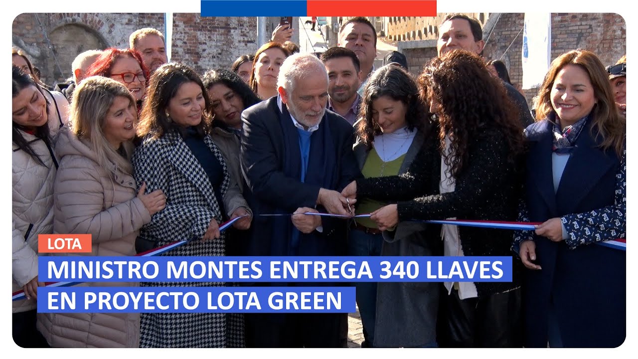 Ministro Montes entregó viviendas en Lota Green - YouTube