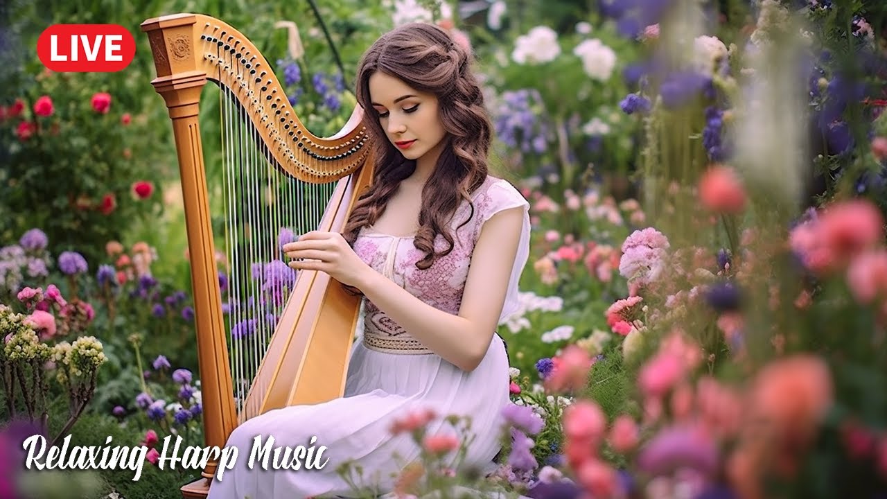 Heavenly Relaxing Hymns 🙏 Relaxing Harp Music 🙏 Harp Background Music ...