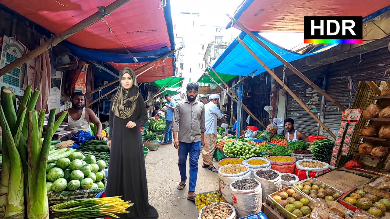 Colors and Sounds of an Bangladesh Farmer's Fresh Vegetable Market | 4k ...