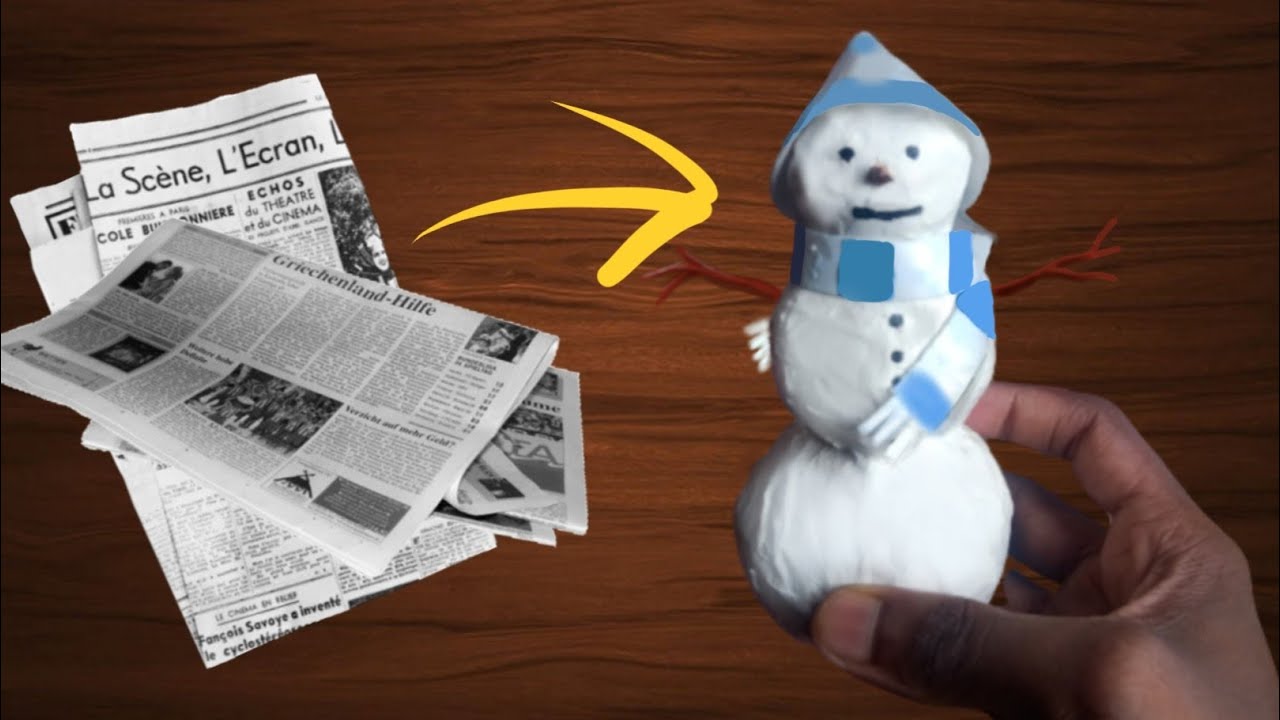 Making a Snowman by Paper ।। How to make a Snowman easily - YouTube