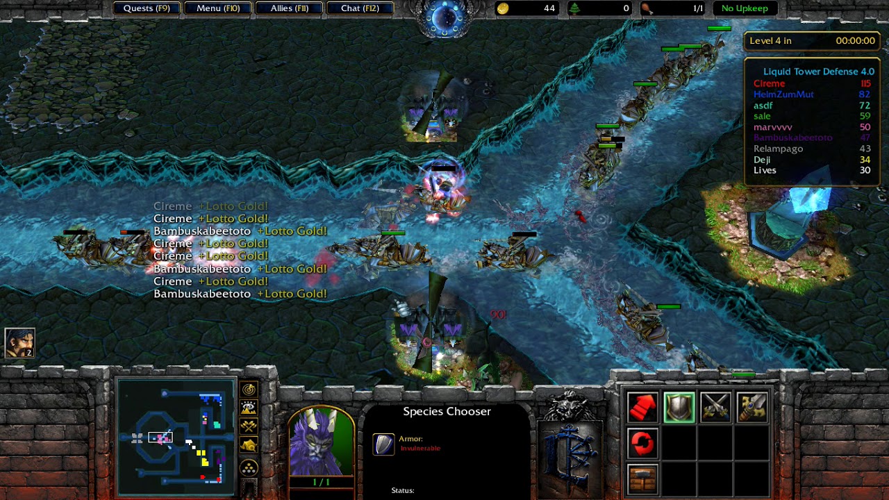 Liquid Tower Defense 4.0 - Hard - Warcraft III - Battlenet - YouTube