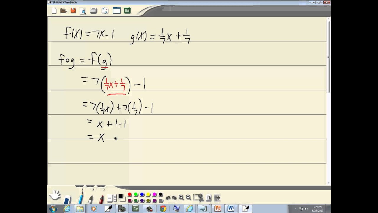 College Algebra Homework - Algebraic Determination of Inverses ...