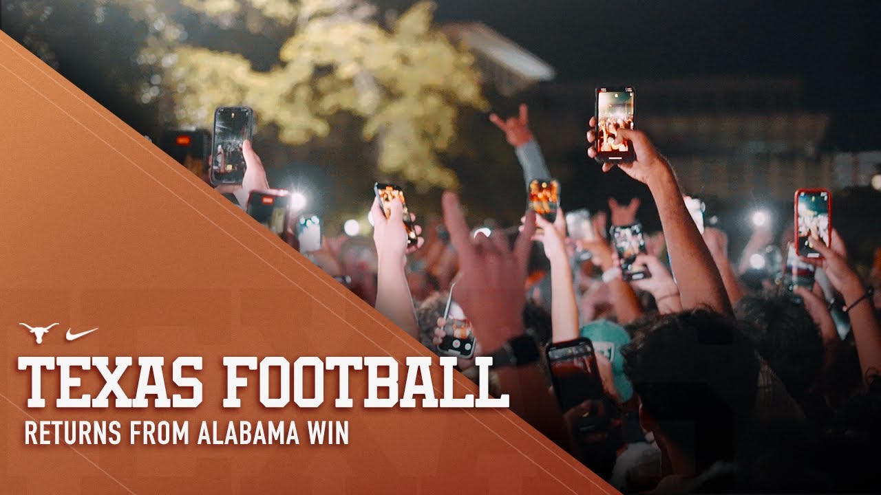 Texas Football Returns From Alabama Win [Sept. 10, 2023] - YouTube
