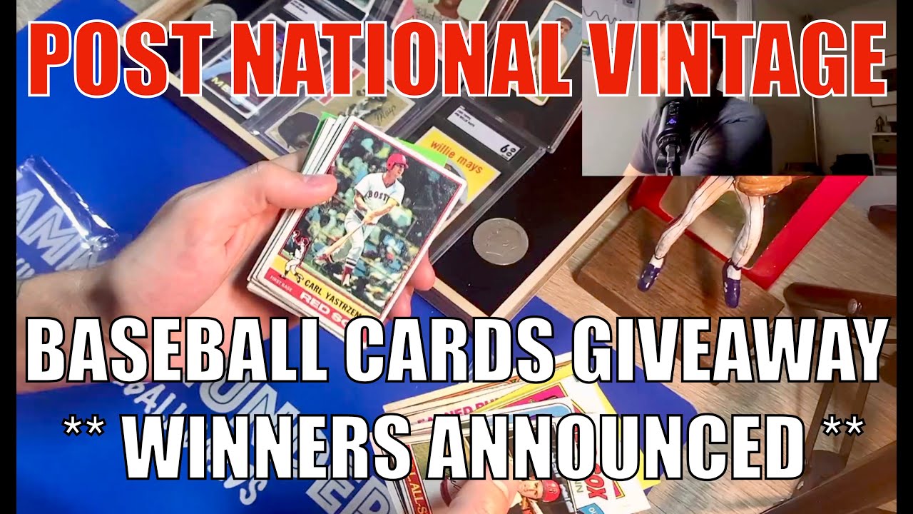 Post National Vintage Baseball Cards Giveaway - Winners Announced - YouTube