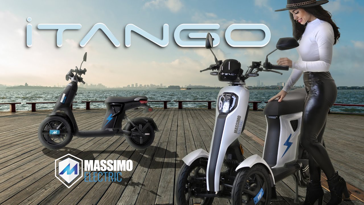Massimo Electric iTango e-Scooter | 48V 1500W Motor Leaning Suspension - YouTube