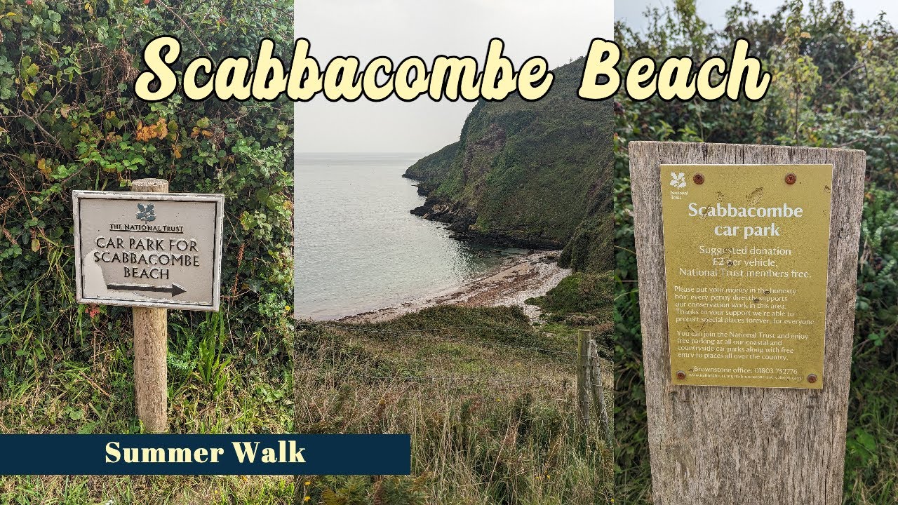Scabbacombe Beach in South Devon, a National Trust beach a few miles ...