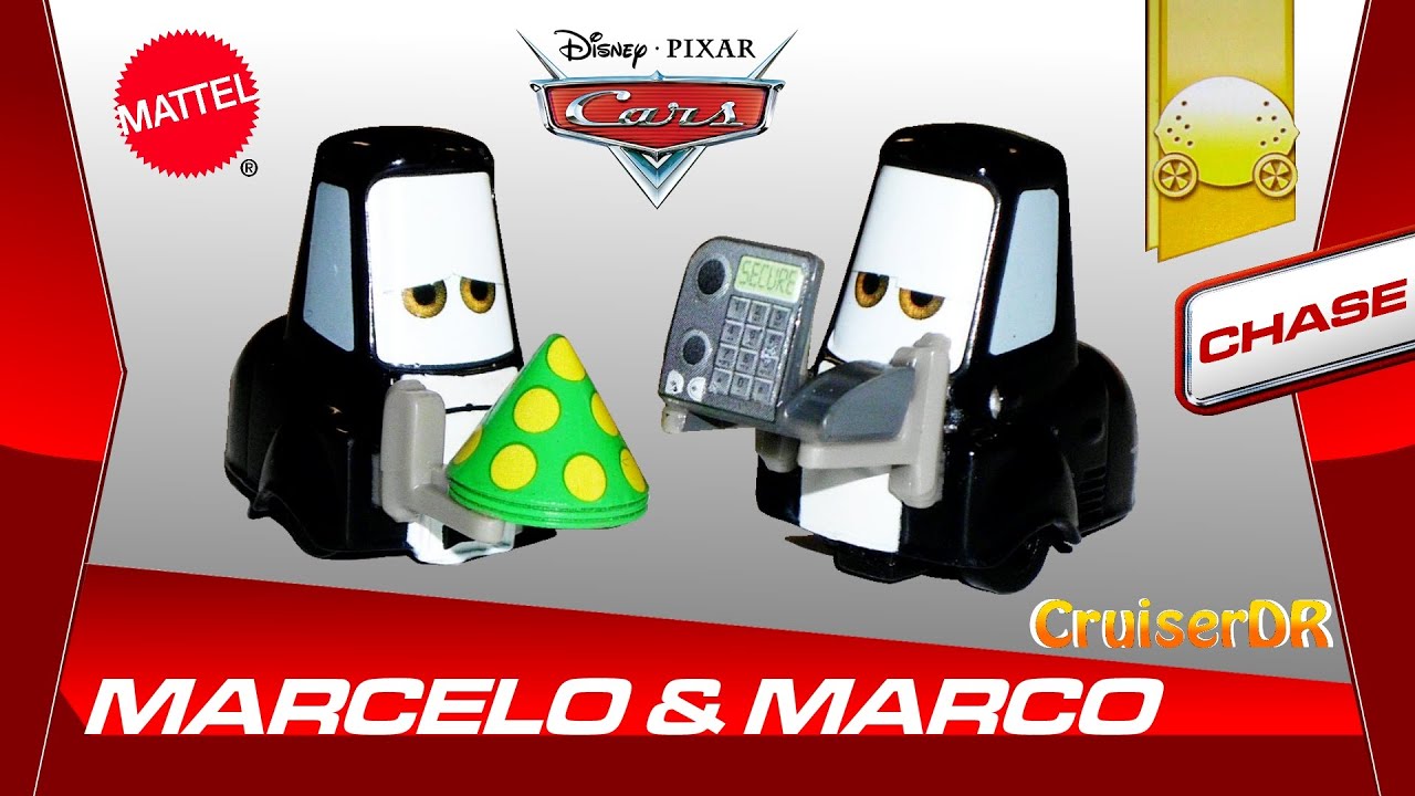 Disney Pixar Cars 2014 CHASE Diecast 2 Pack Marcelo & Marco 1:55 Scale ...