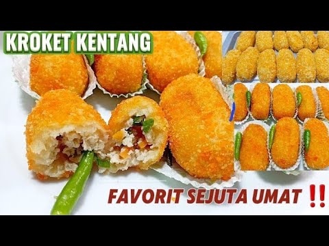 Resep KROKET KENTANG isi ragout ayam super enak || Garing diluar lembut ...