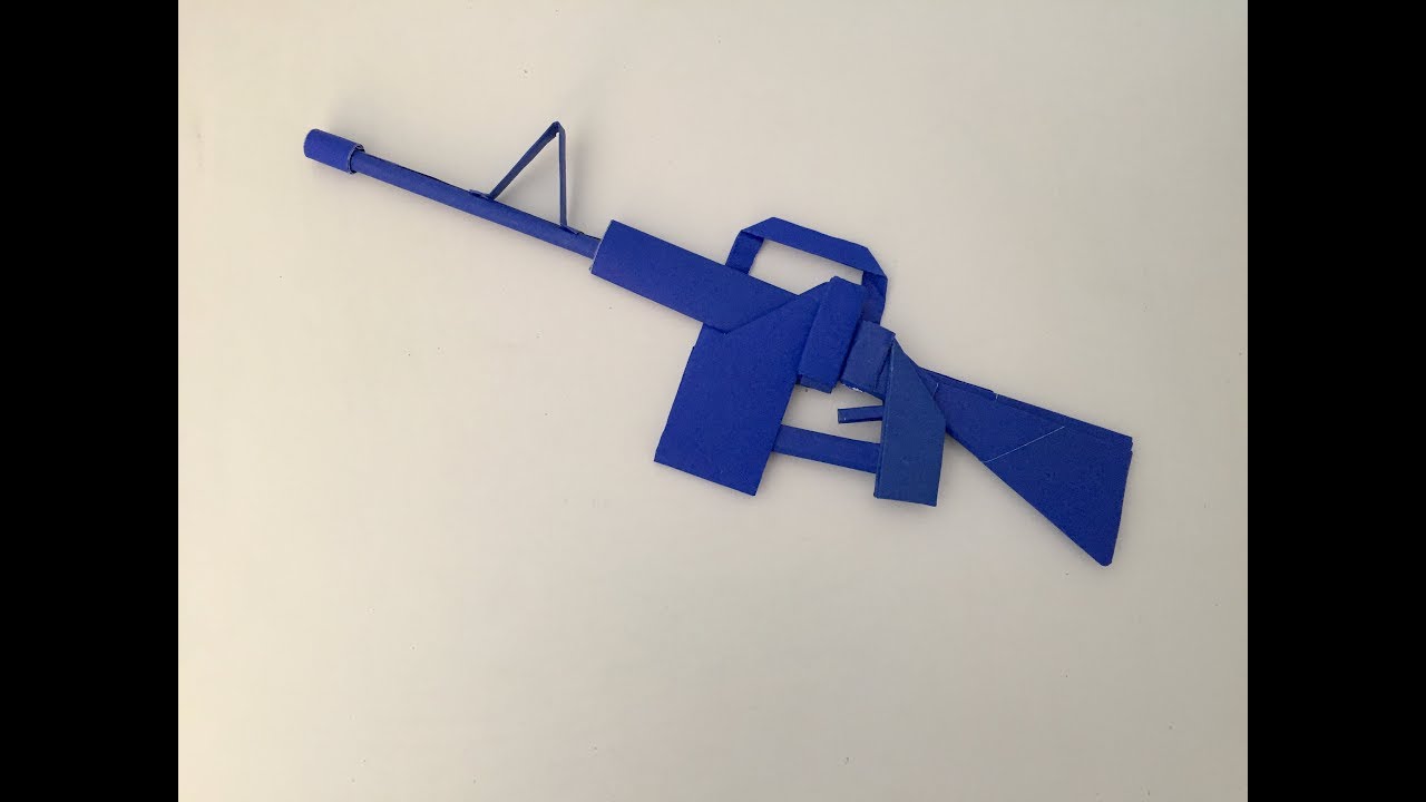 พับกระดาษ ปืนกลมือ origami Submachine gun 折纸 冲锋枪 종이 접기、折り紙、 оригами ...