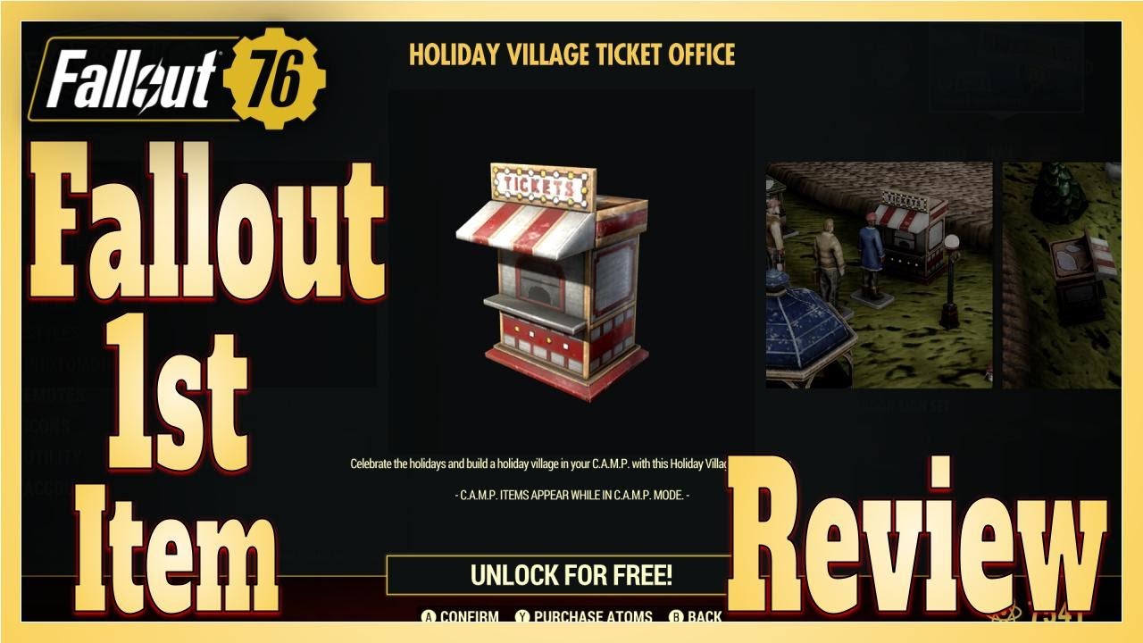 Fallout 76 Holiday Village Ticket Office (Fallout 1st Item) Review ...