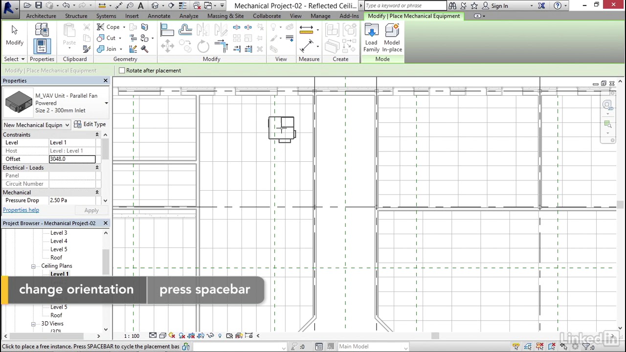 Revit Mechanical tutorials| 04 02 Adding mechanical equipment - YouTube