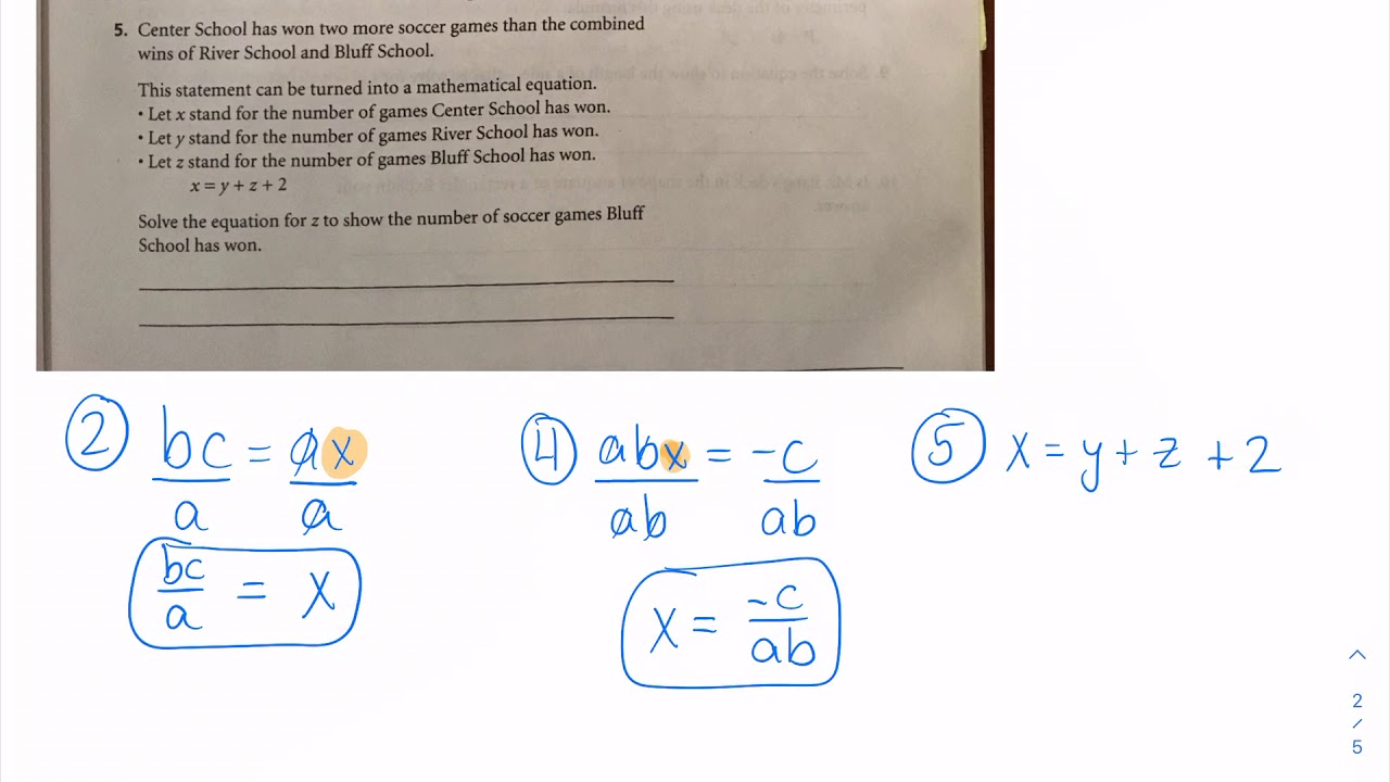 3.7 Equations without numbers - YouTube