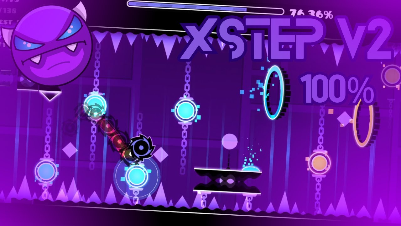 "Xstep V2" 100% (easy demon) by IIIneptuneIII | Geometry Dash - YouTube
