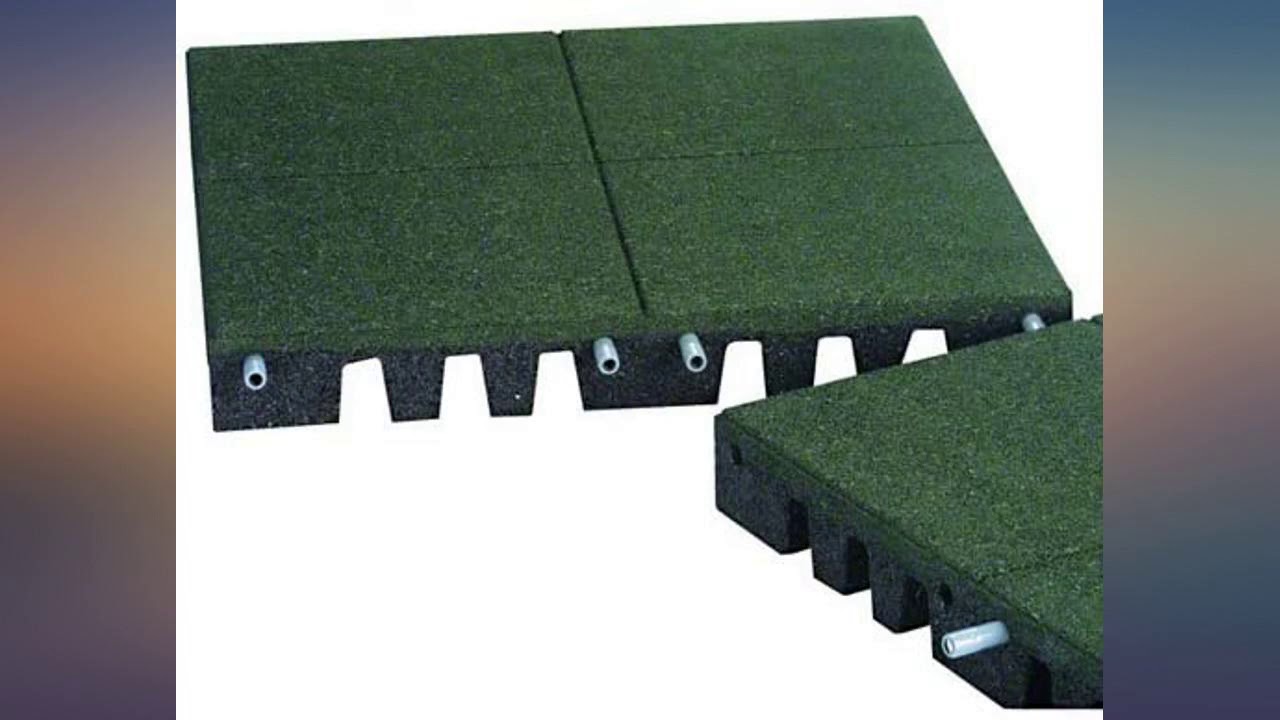 KIDWISE PlayFall Playground Safety Surfacing Green Pallet of 40 Tiles ...